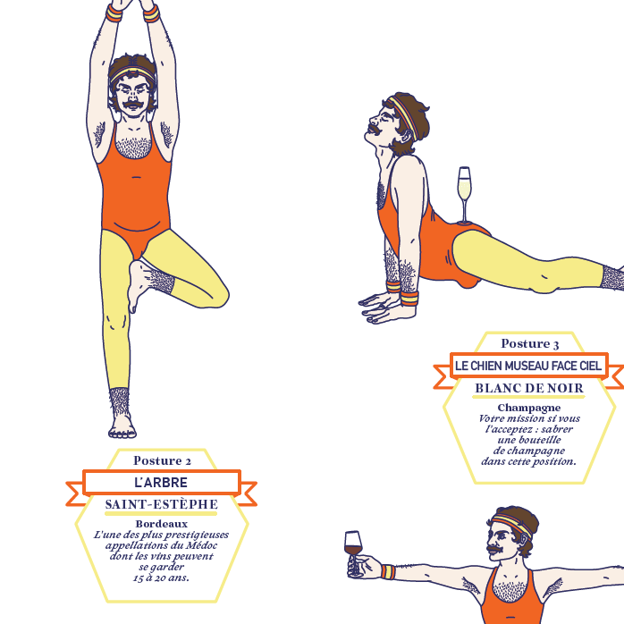 Affiche Vin & Yoga - 50 x 70 cm – La Carte des Vins s'il vous plaît